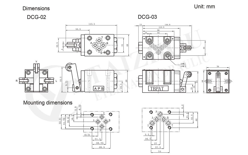 DCG Series Mechanical Operated Directional Valve - Eternal Hydraulic